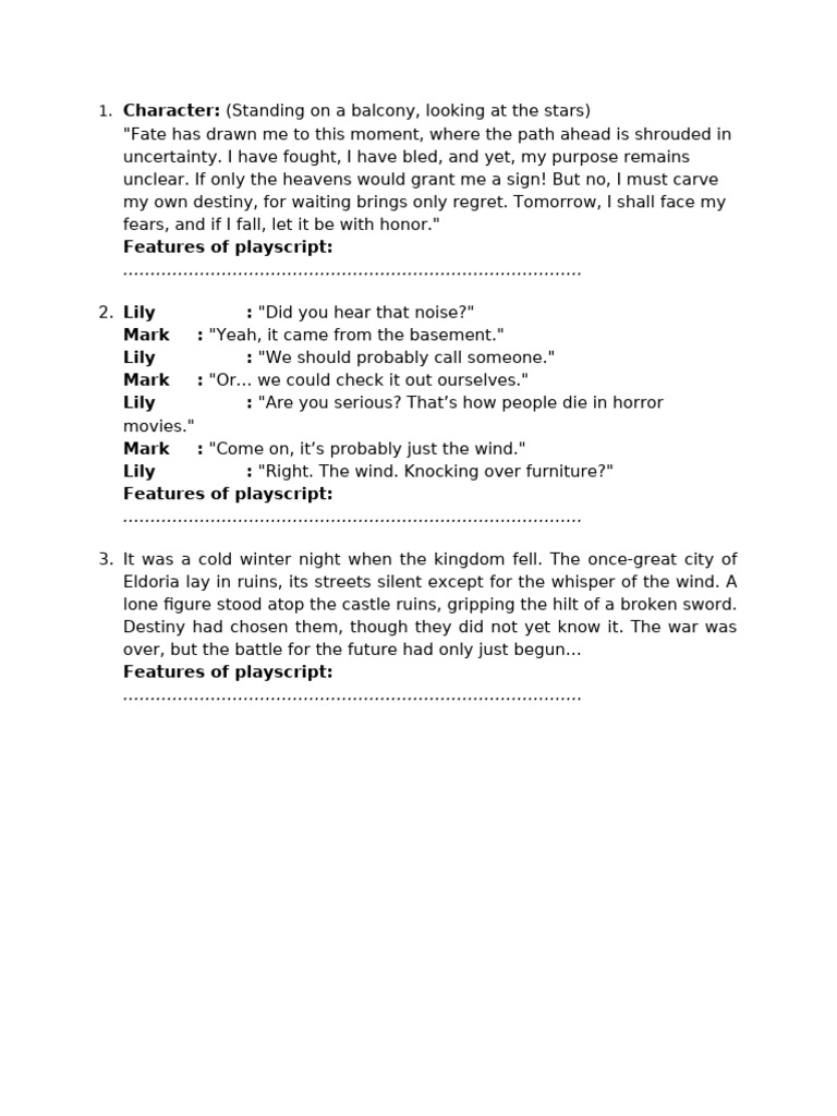 Monologue, Dialogue, Prologue | PDF