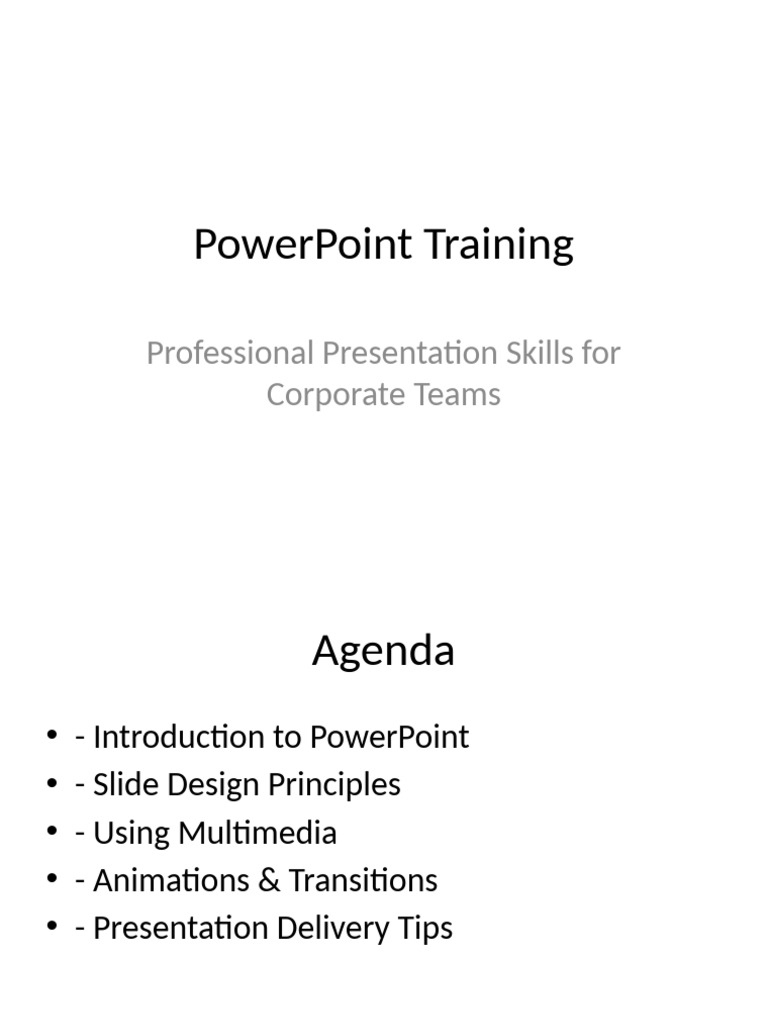 PowerPoint Training Presentation | PDF