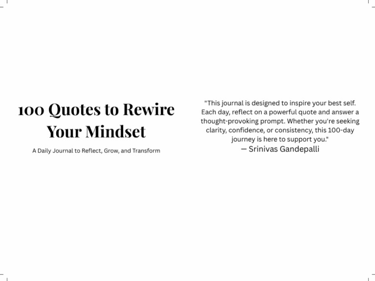 100 Quotes To Rewire Your Mindset | PDF