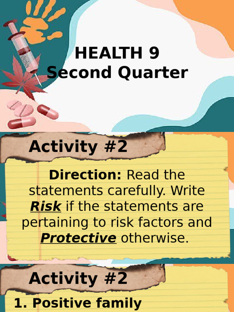 Health - Lesson 2 The Risk and Protective Factors of Using Drugs | PDF