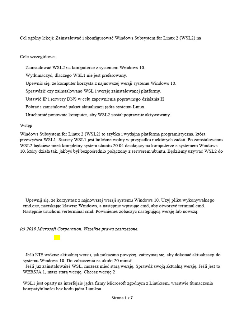 WSL2 W Systemie Windows Powershell | PDF