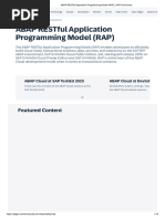 RAP vs CAP in SAP BTP Explained | PDF | Cloud Computing | Software Industry