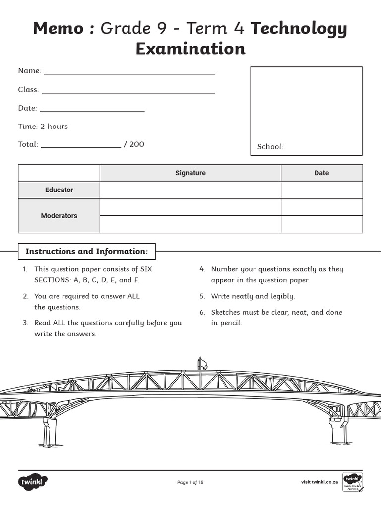 Za NST 1728674066 Grade 9 Technology Exam Memo | PDF | Switch ...