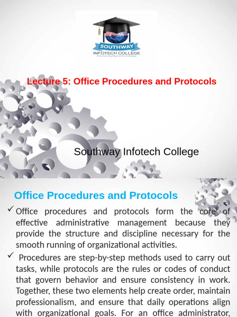Office Procedures and Protocols Guide | PDF | Mail