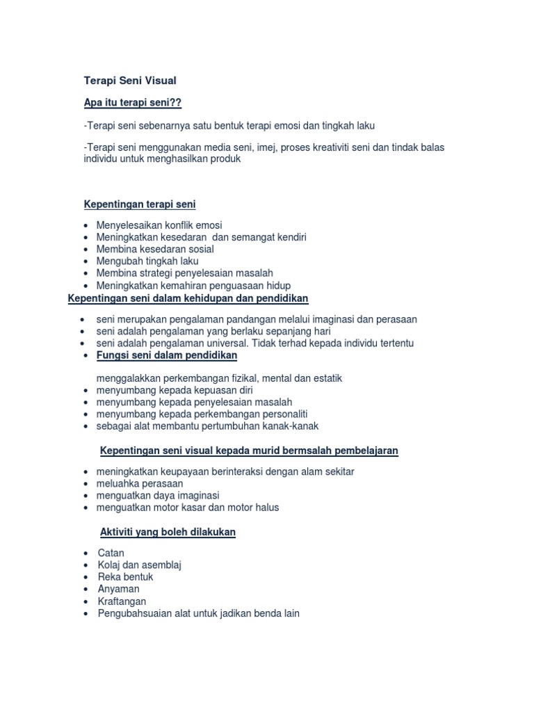 Terapi Seni Visual | PDF