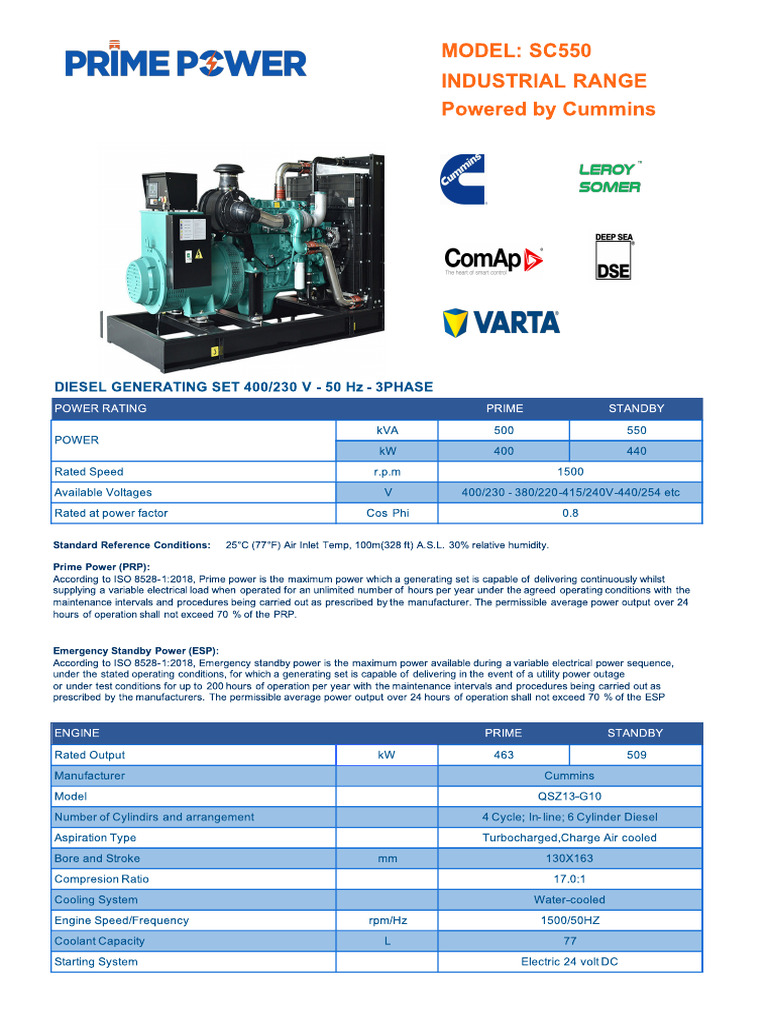 SC550 Cummins Generator | PDF