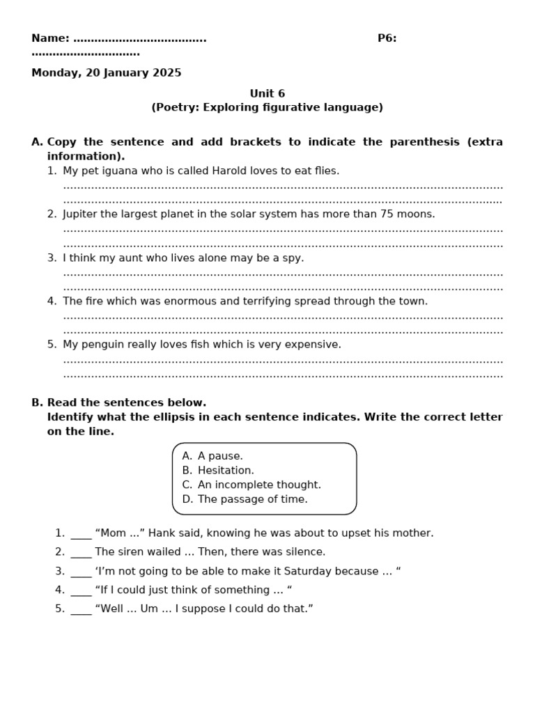 Brackets and Ellipsis Ws | PDF