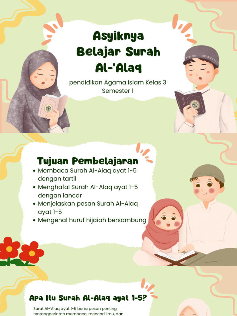 Belajar Surah Al-Alaq Kelas 3 | PDF