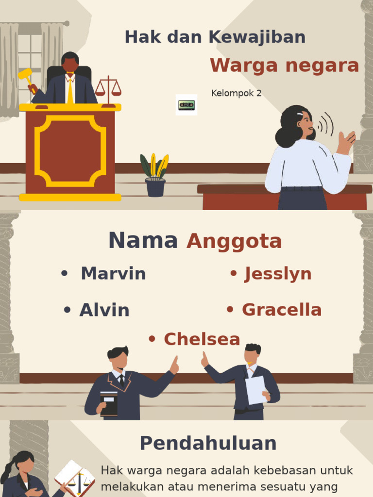 Belajar Menjadi Warga Yang Patuh Hukum Presentasi Dalam Krem Ilustrasi ...