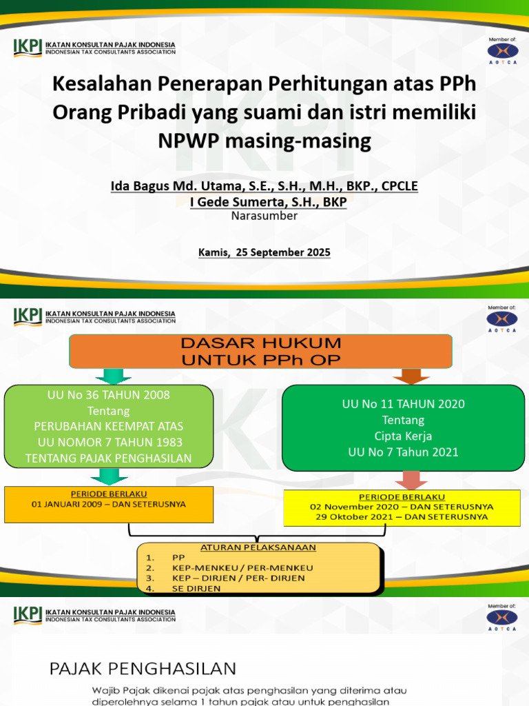 SPT PPh OP Beda Npwp | PDF