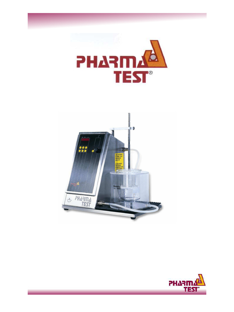 Pharma Test PTZS/DIST3 Manual Guide | PDF | Heat | Temperature