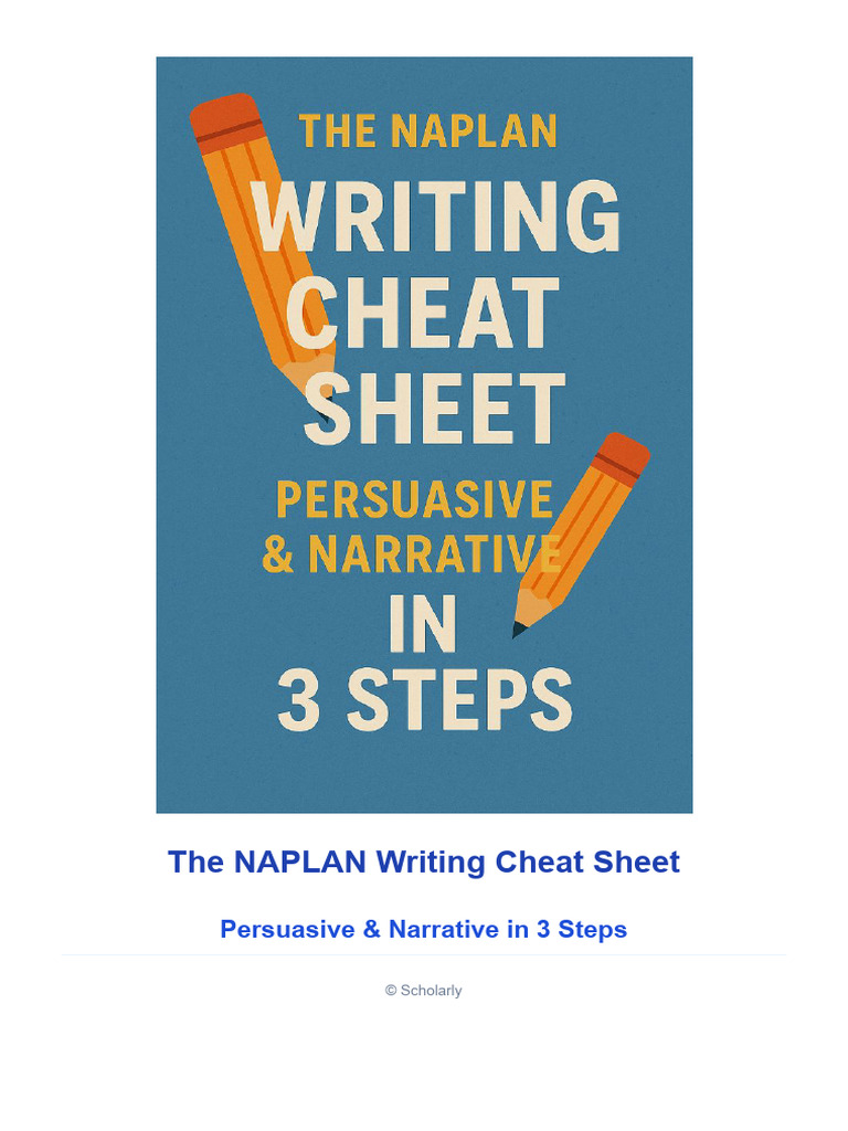 NAPLAN Writing Guide: Persuasive & Narrative | PDF | Narrative | Argument