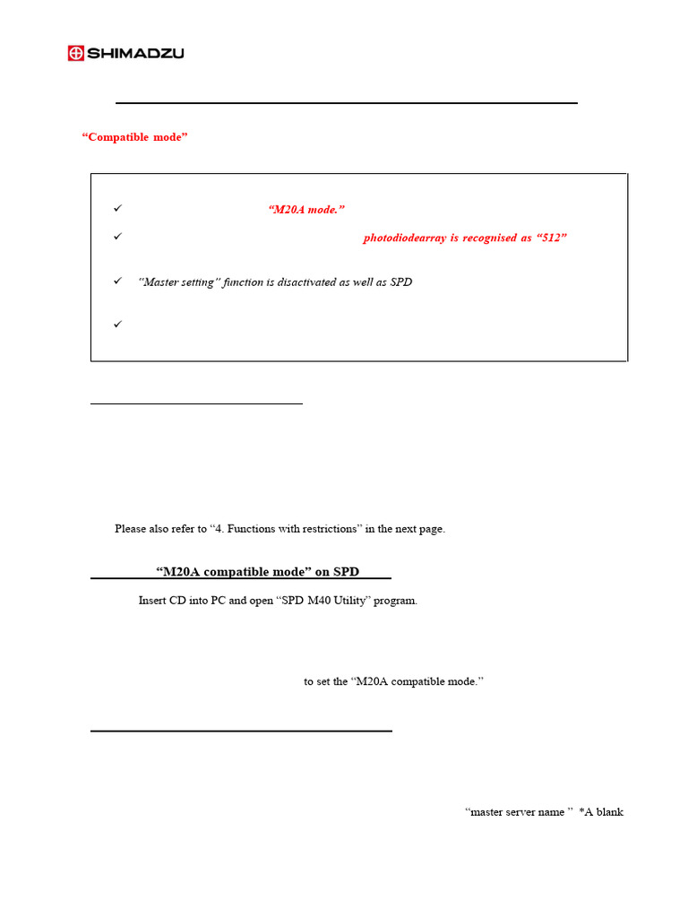SPD-M40 Compatible Mode Setup Guide | PDF | World Wide Web | Internet & Web
