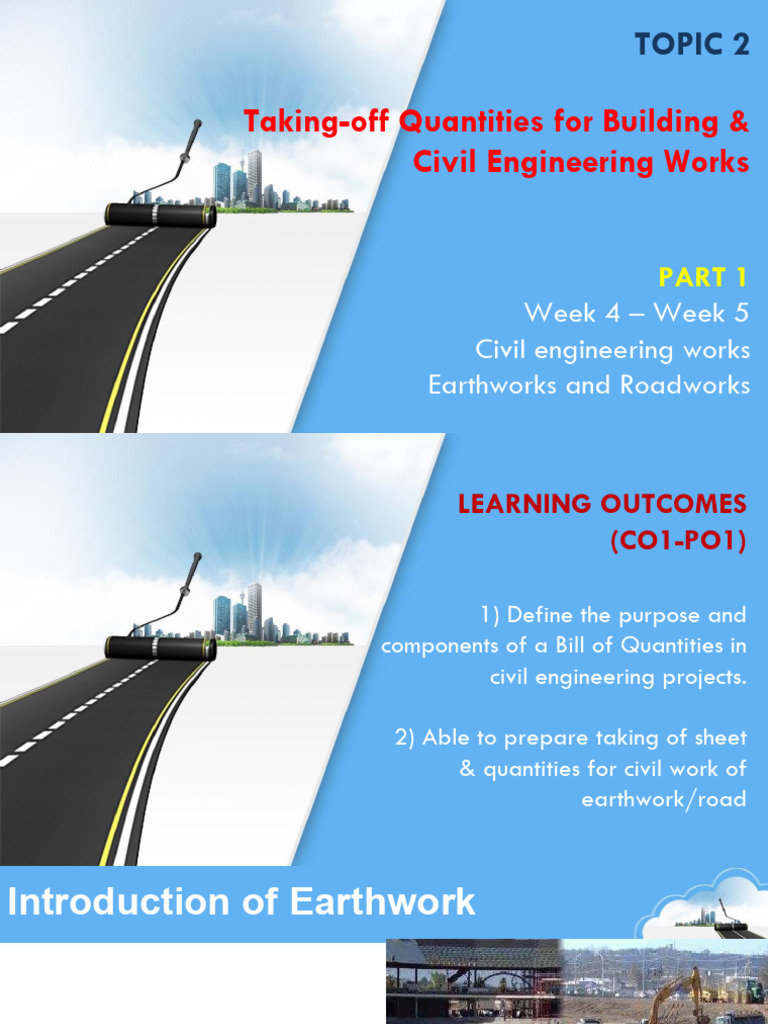 Topic 2 - Week 4 - 5 - Civil Engineering Works | PDF | Civil ...