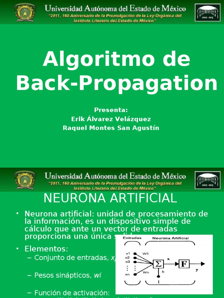 Algoritmo de Back-Propagation | PDF | Neurociencia Computacional ...