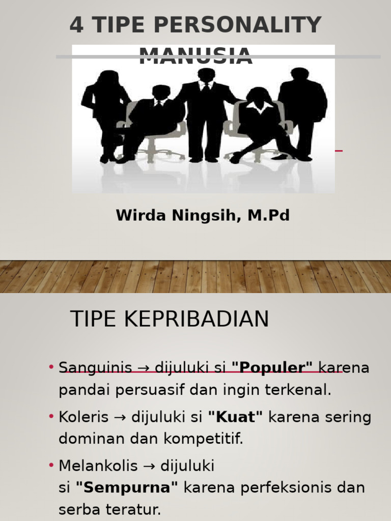 4 Tipe Kepribadian Manusia dan Ciri-cirinya | PDF