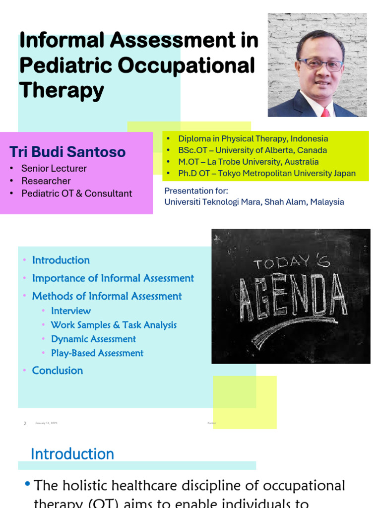 Informal Assessment in Pediatric OT | PDF | Childbirth | Postpartum Period