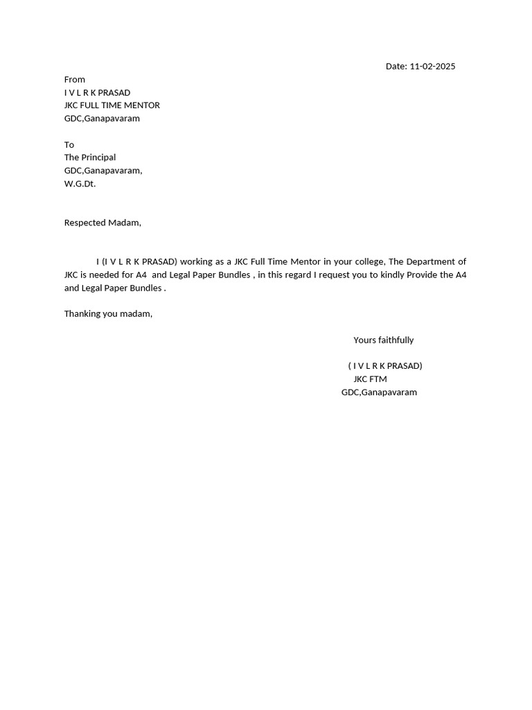 A4 Bundle Req Letter | PDF