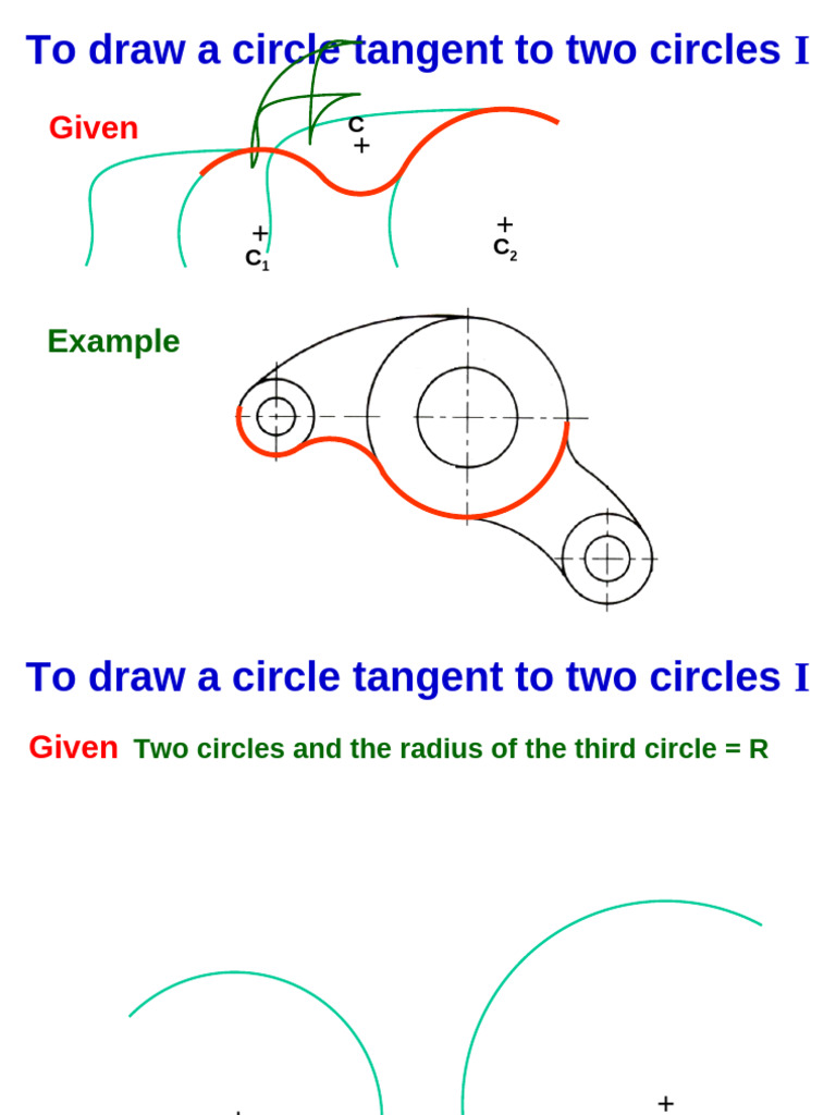 Tangent Circle Construction Guide | PDF