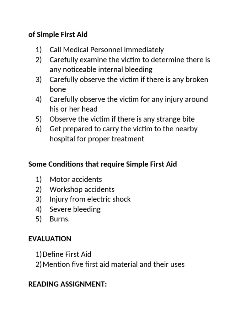 Essential First Aid Guidelines and Tips | PDF