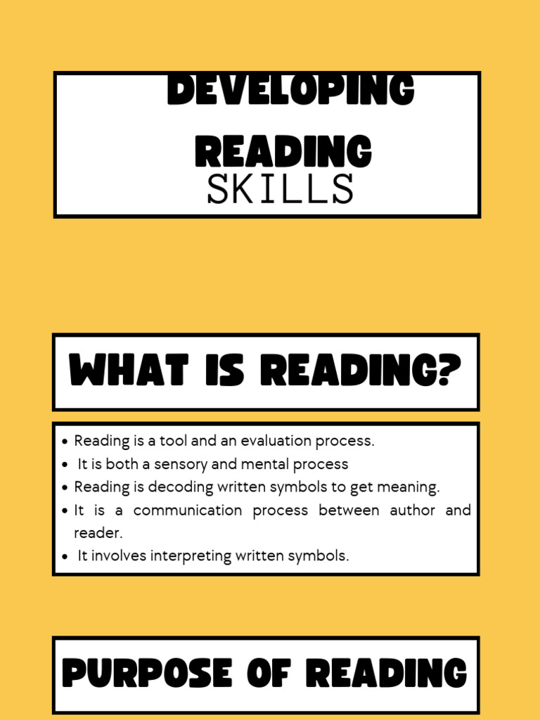 Yellow 3D Reading Comprehension Strategies Lesson Presentation | PDF ...