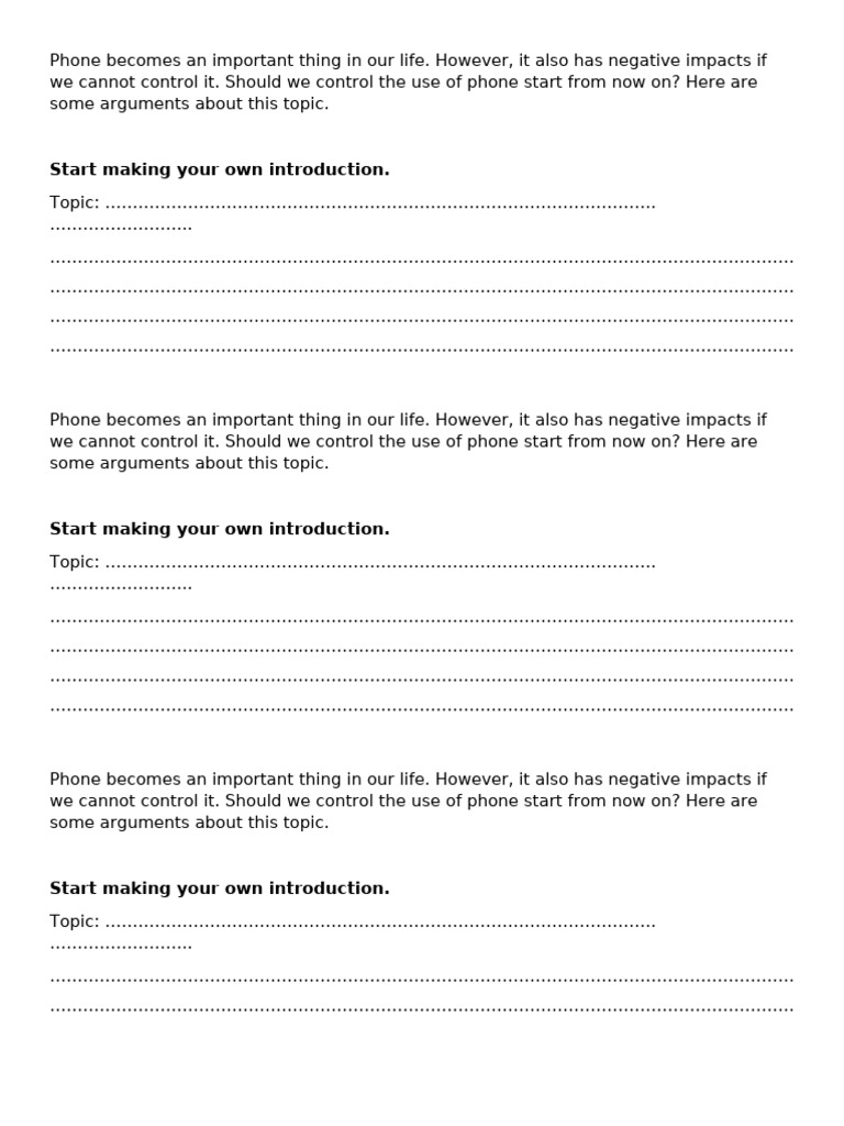 Intro Argument | PDF