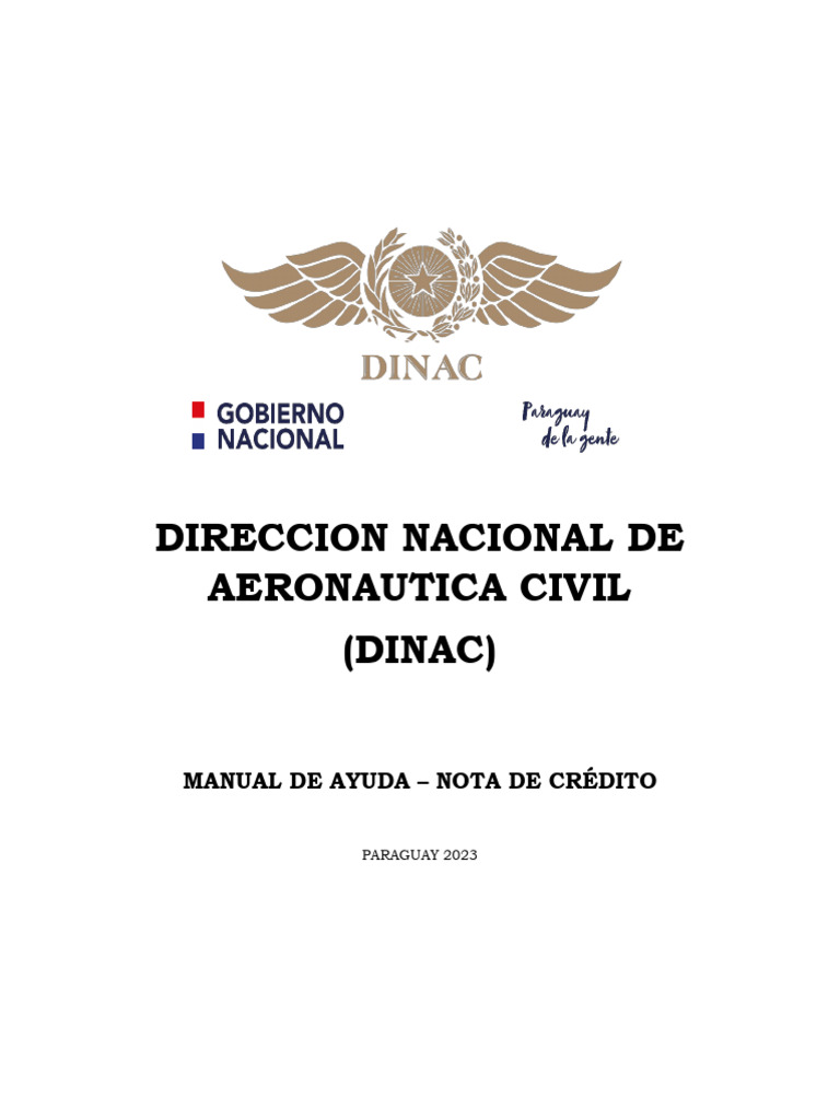 Manual de Nota de Crédito DINAC 2023 | PDF | Tecnología de información ...