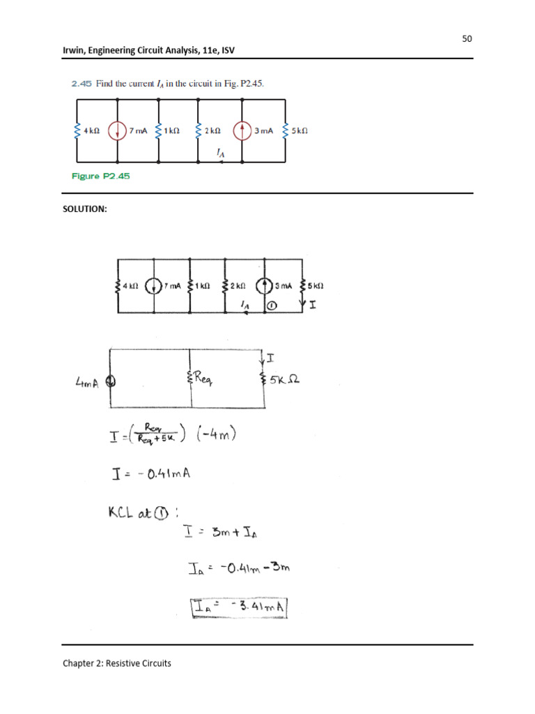Eng Circuit 11e Homework Solution | PDF | Operational Amplifier ...