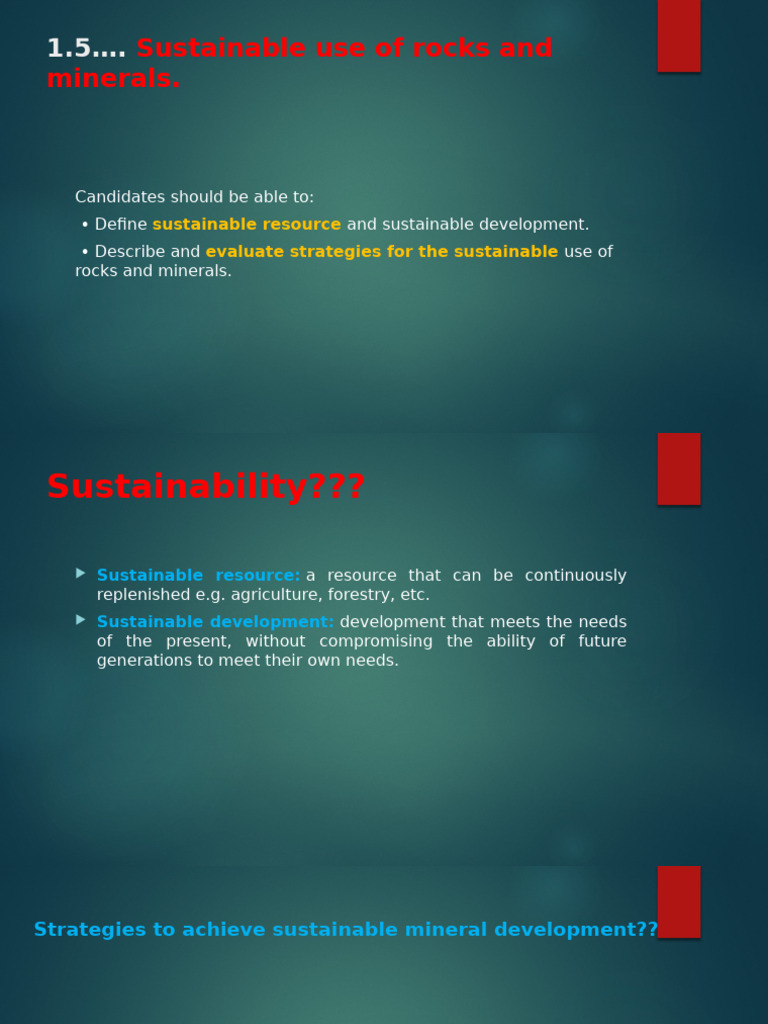 Sustainable Strategies for Minerals Use | PDF | Mining | Recycling