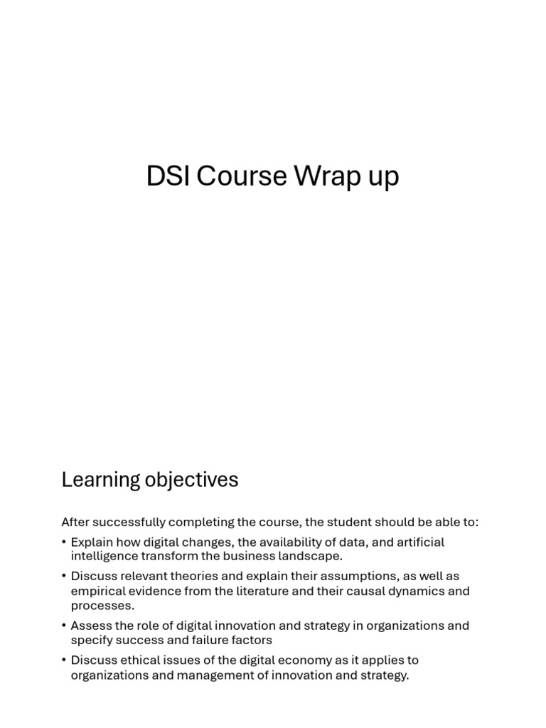DSI Wrap UP Slides | PDF
