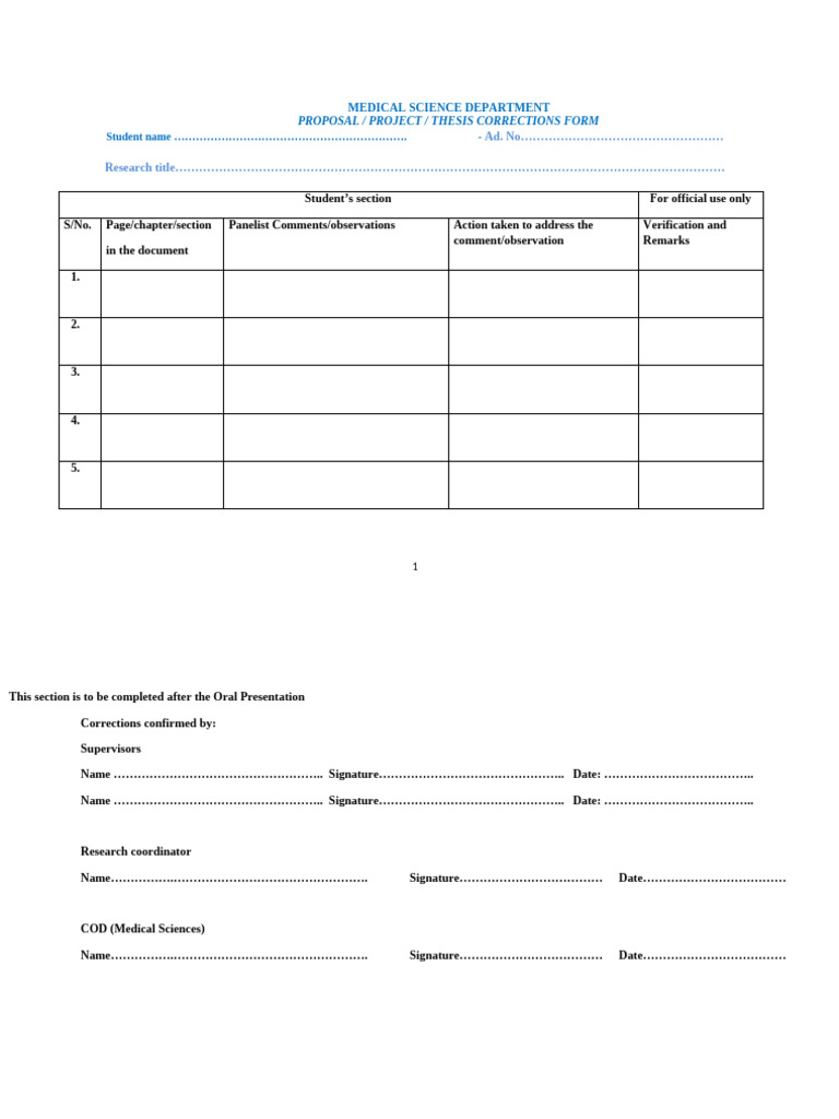 Correction Matrix Pdf