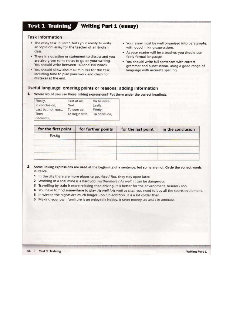 FCE Writing Homework | PDF
