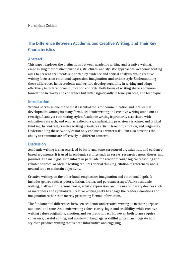 Distinctions in Writing Styles | PDF | Critical Thinking | Creative Writing