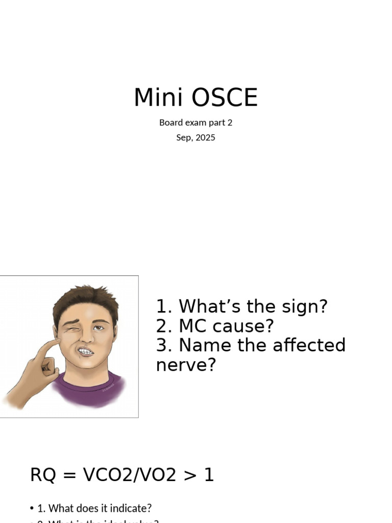 Mini OSCE Exam Questions and Answers | PDF