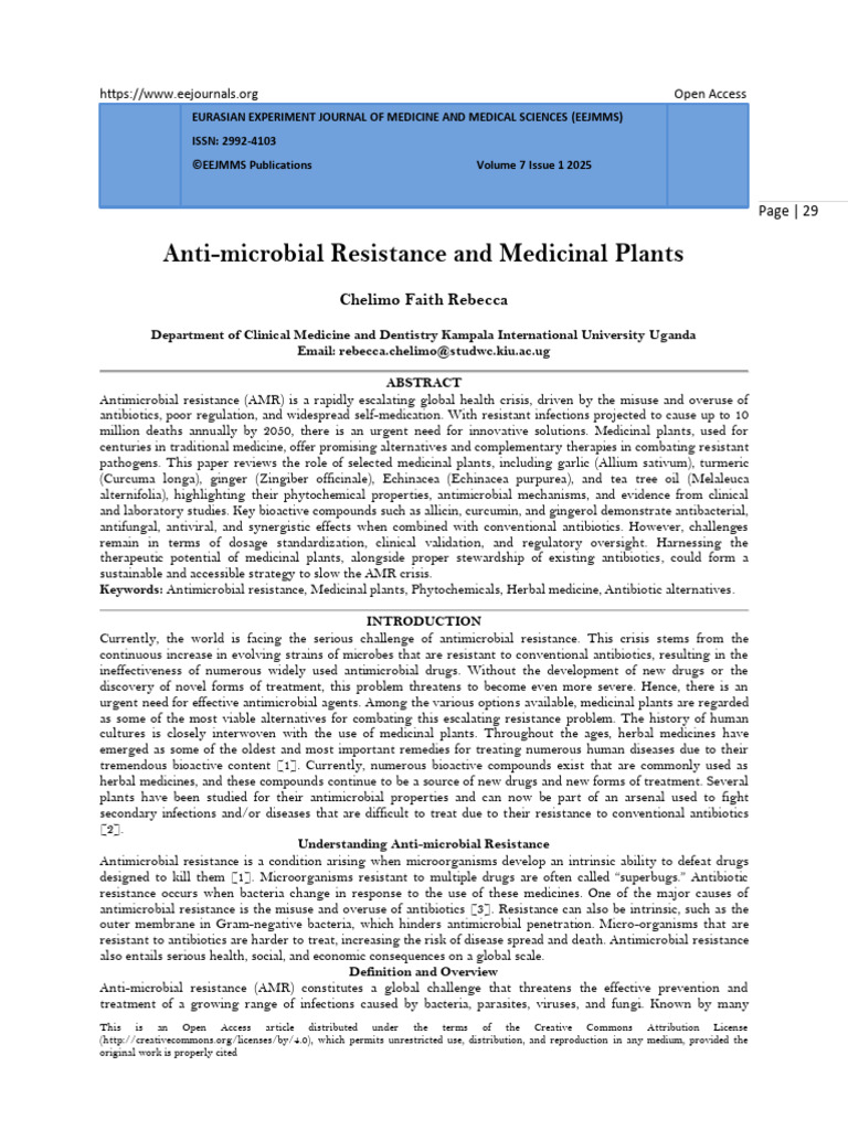 Medicinal Plants Against Antimicrobial Resistance | PDF | Antimicrobial ...