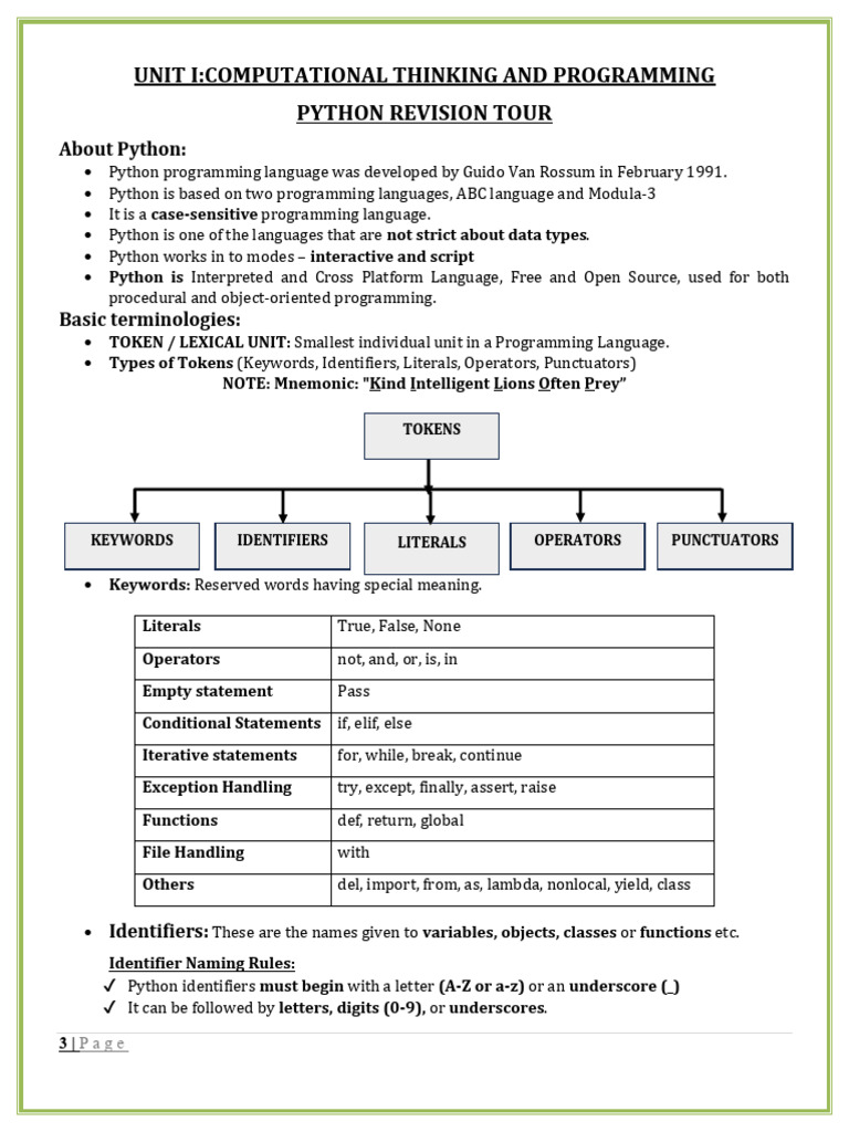 XII CS 1 - 3 RD Study Material | PDF | Parameter (Computer Programming ...