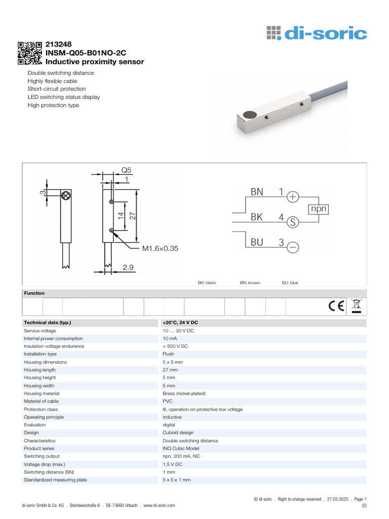 Ds INSM-Q05-B01NO-2C en | PDF | Electrical Engineering | Electricity