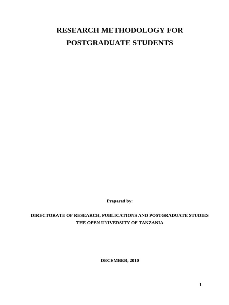 Research Methodology Book For Postgrads at Out | PDF | Theory | Scientific Method