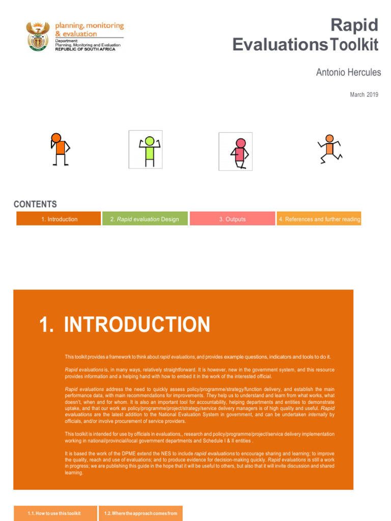 Rapid Evaluations Toolkit Guide | PDF | Evaluation | Policy