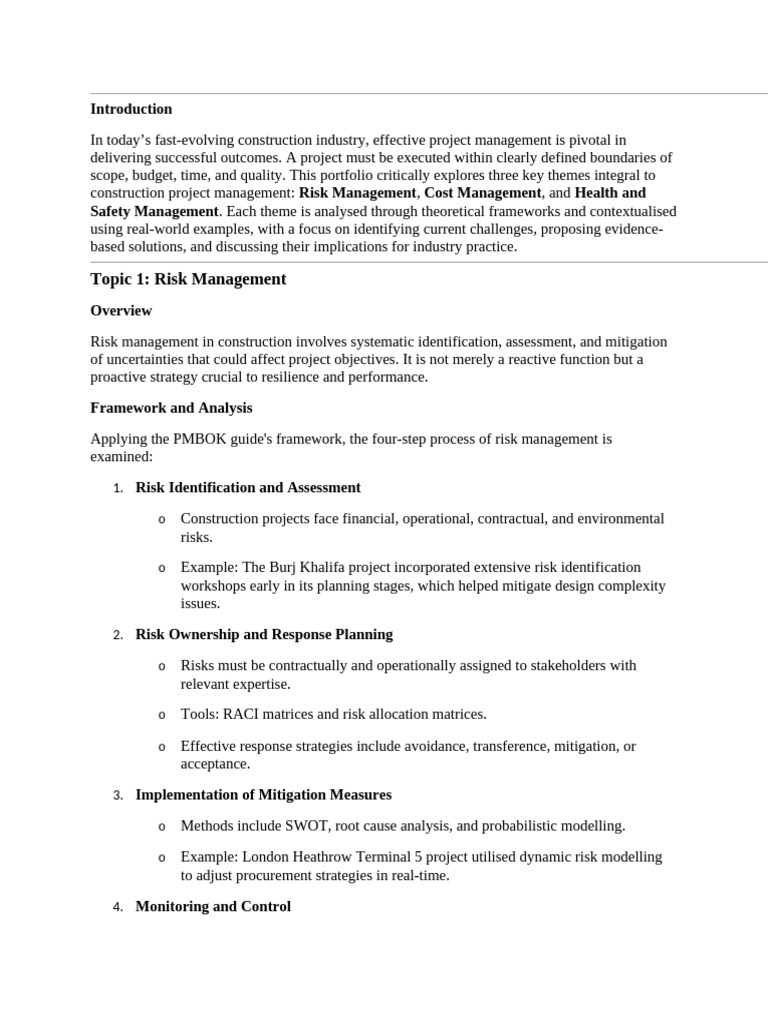 PMM Revise | PDF | Risk | Risk Management