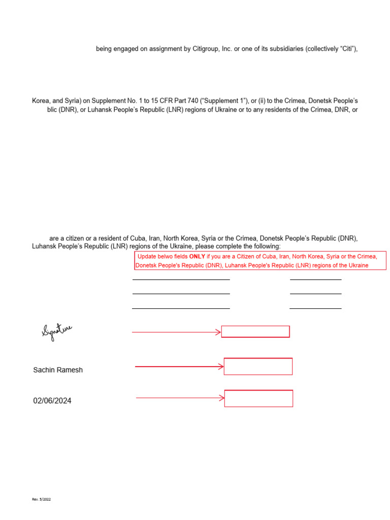 ECR - Export Compliance Attestation - Resource-Filled | PDF | Citigroup ...