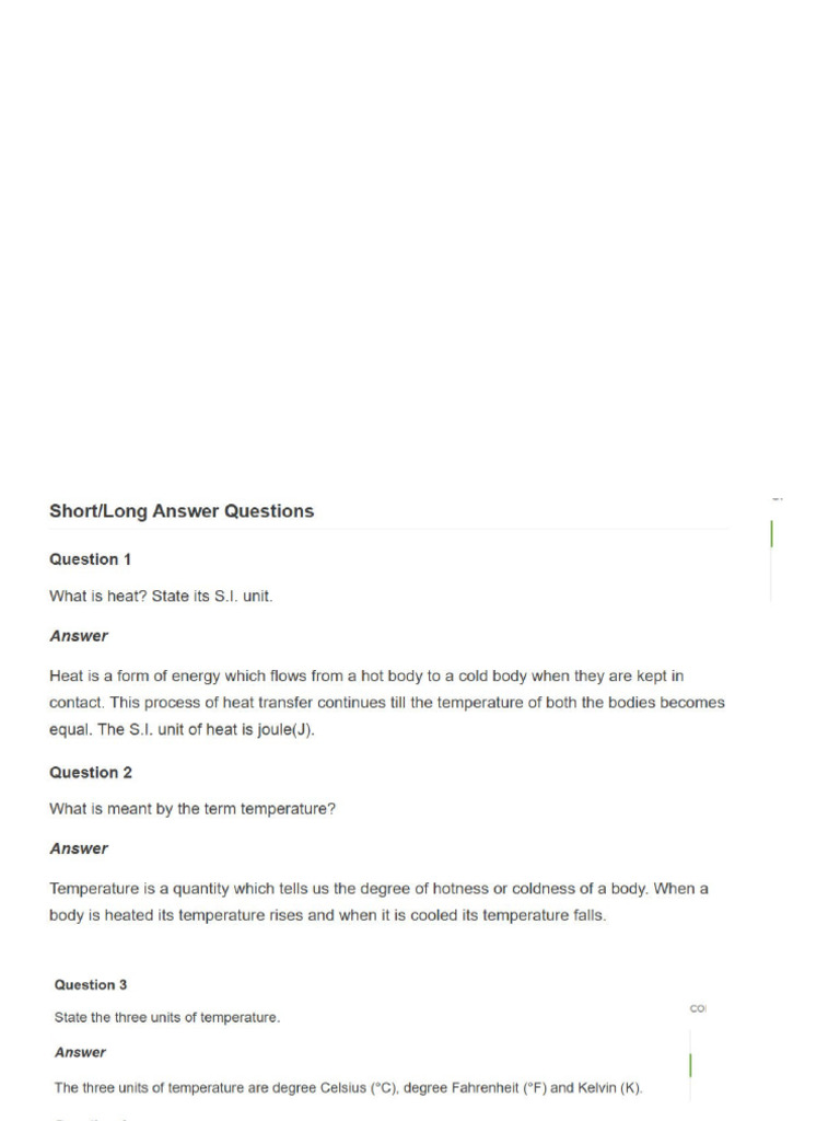Class 7th Heat Physics | PDF
