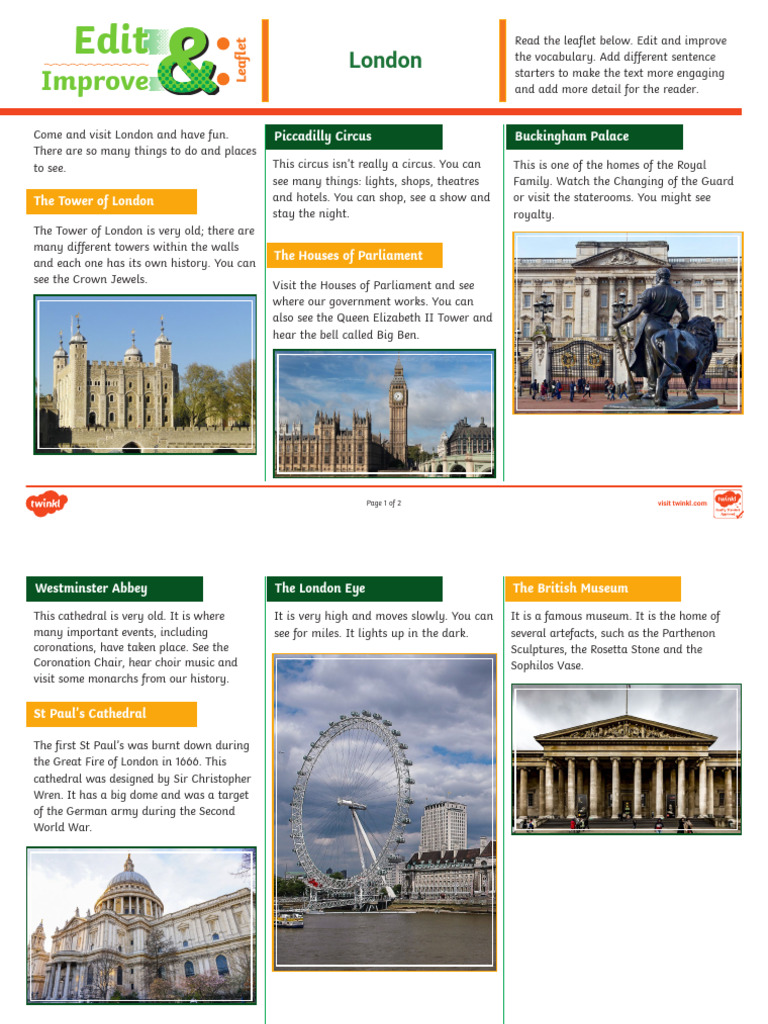 Edit and Improve Leaflet | PDF | London | Palace Of Westminster