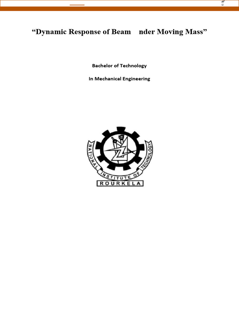 Dynamic Beam Response to Moving Mass | PDF | Beam (Structure ...