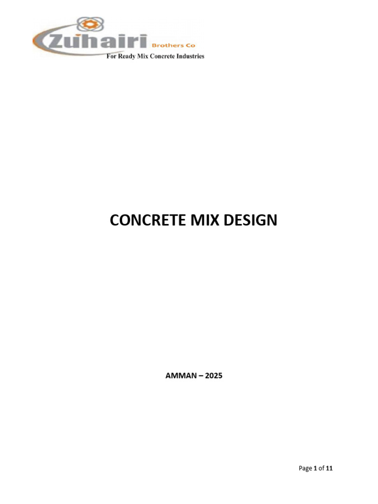 Concrete Mix Design and Testing Report | PDF | Concrete | Density