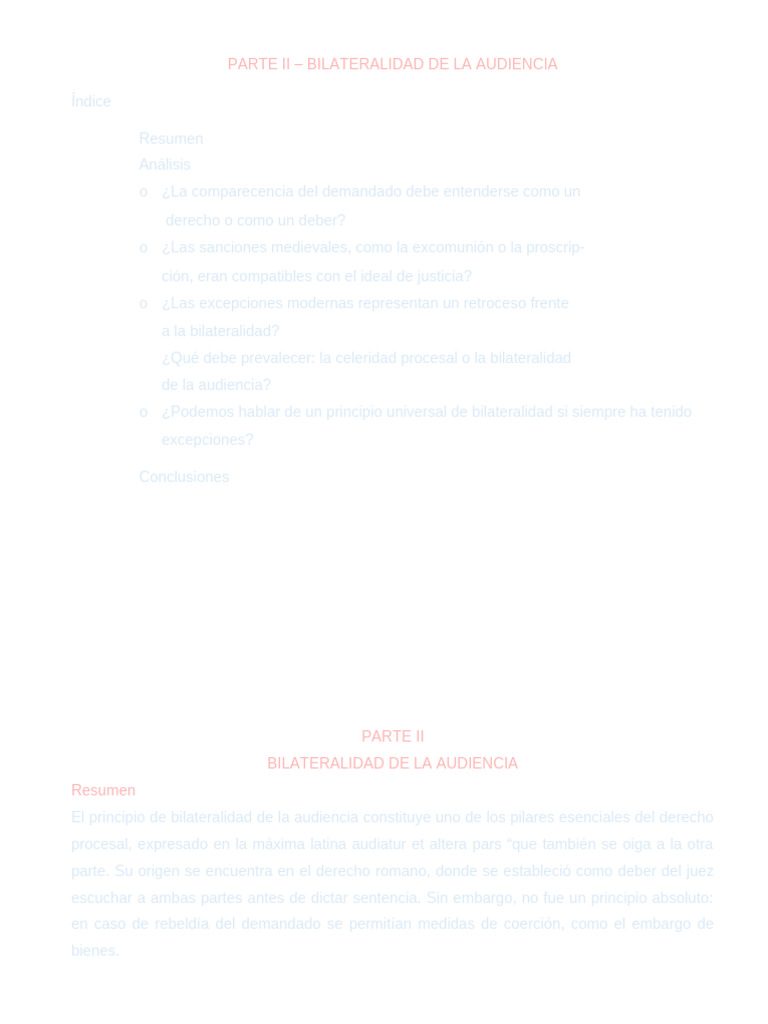 Bilateralidad de la Audiencia en el Proceso | PDF | Ley procesal | Justicia