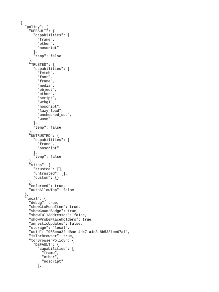 Noscript Data | PDF