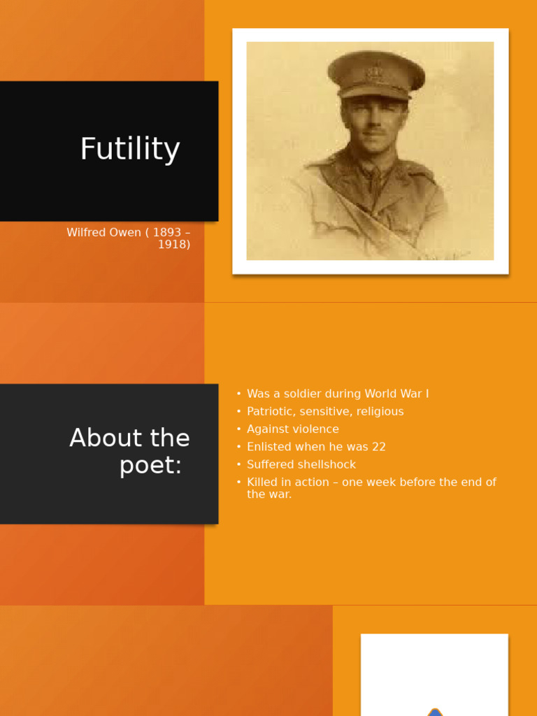 Futility - Wilfred Owen | PDF