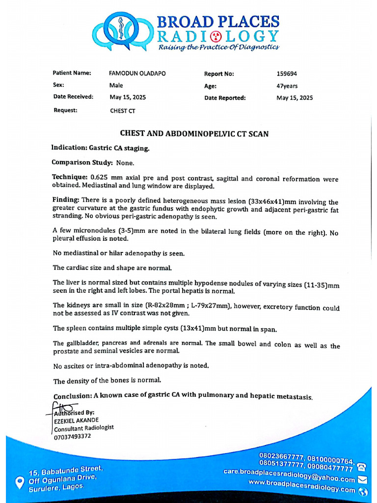 Broad Spaces Cat Scan Report | PDF