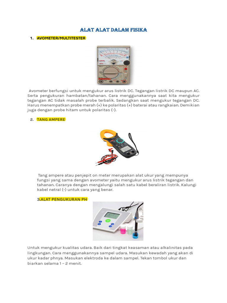 Alat Fisika | PDF